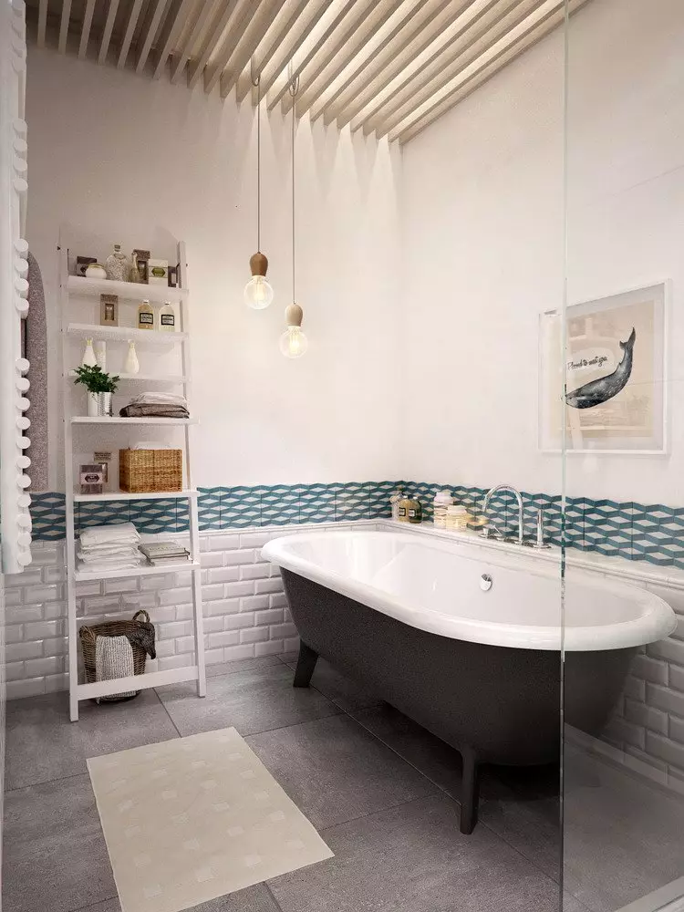 Foto: Bany d'estil escandinau, moderna, setmana de projecte, Sant Petersburg, Kerama Marazzi, Int2 Arquitectura, Agape - Foto