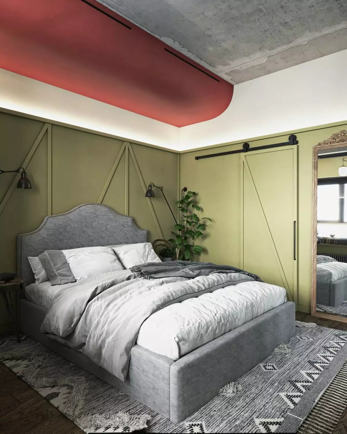 الصورة: eclectic style bedroom، شقة، مشروع الأسبوع، موسكو، تاخرة استوديو، 3 غرف، 60-90 متر - صور