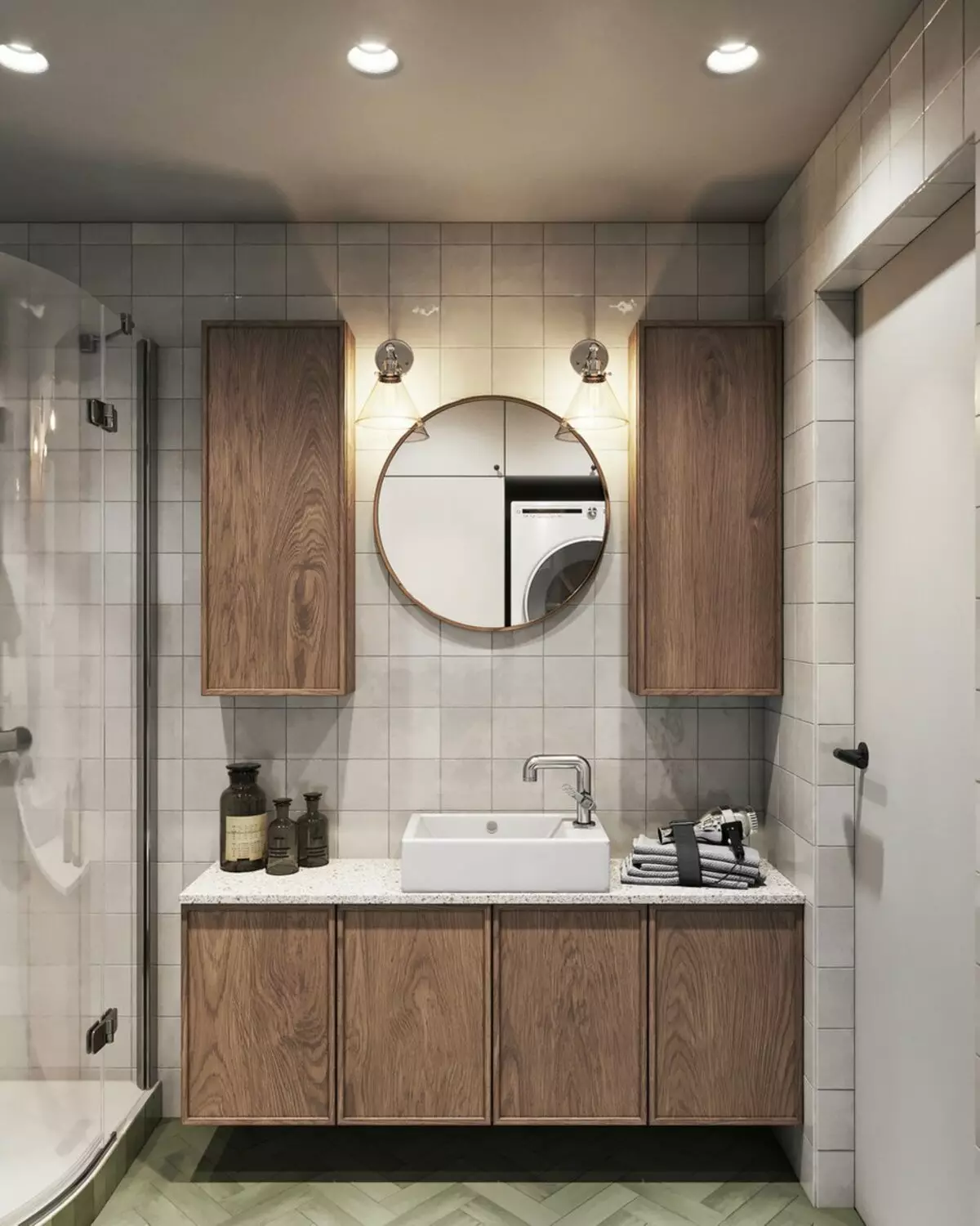 Foto: Baño de estilo ecléctico, apartamento, proyecto de la semana, Moscú, estudio de Topaste, 3 habitaciones, 60-90 metros - Foto