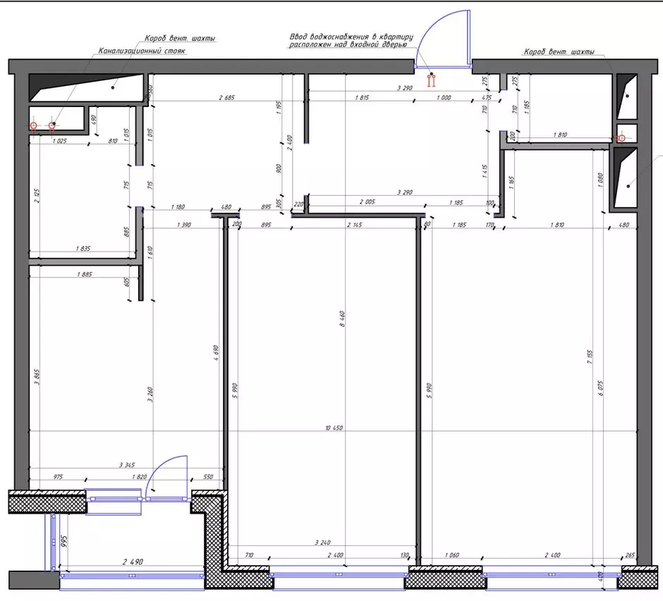 Foto: Planificación de estilo, ecléctico, apartamento, proyecto de la semana, Moscú, Topaste Studio, 3 habitaciones, 60-90 metros - Foto