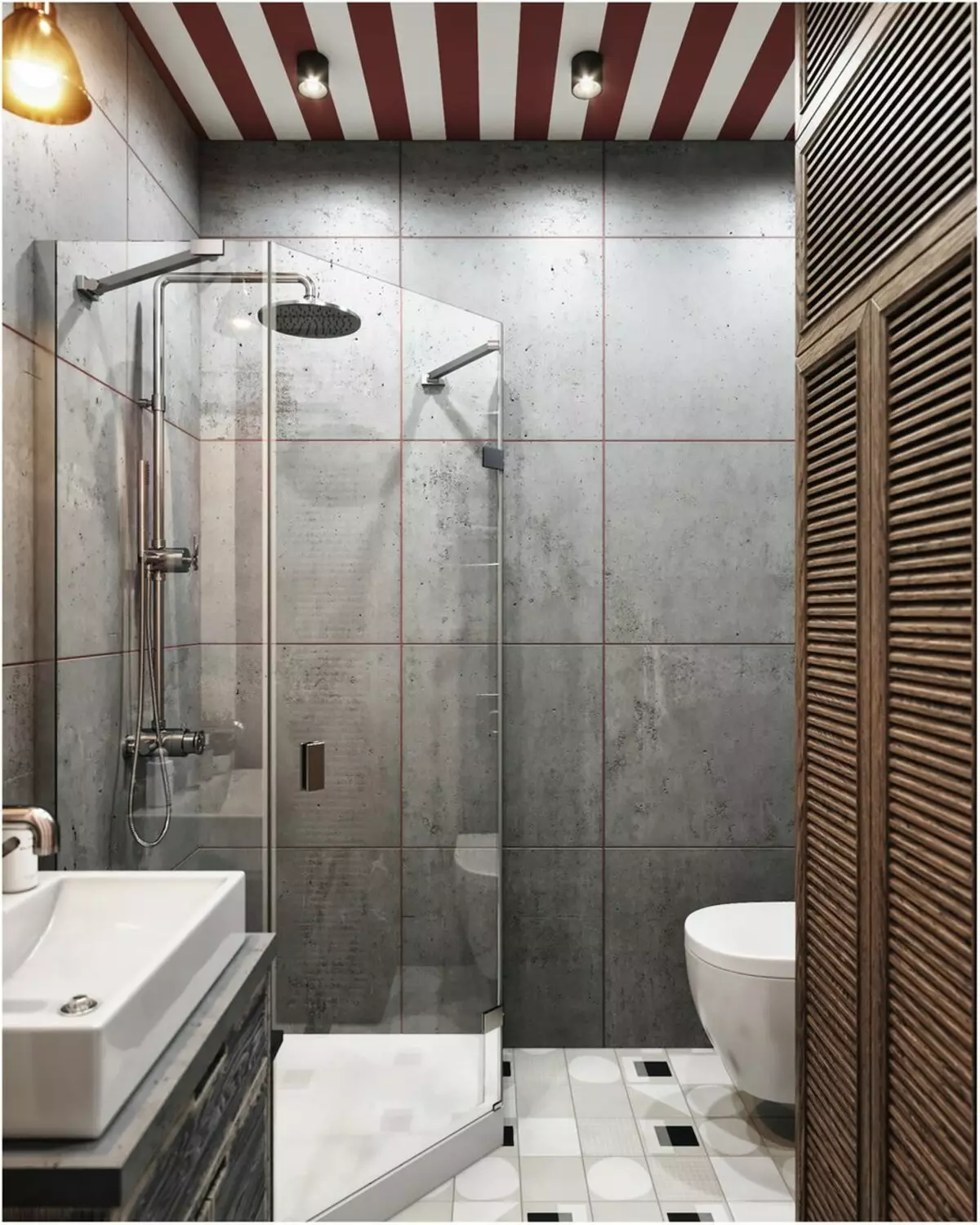 Foto: Bagno del soppalco, Eclettico, Appartamento, Progetto della settimana, St. Petersburg, Max Zhukov, Totaste Studio, 2 camere, 3 camere, 40-60 metri, 60-90 metri - Foto