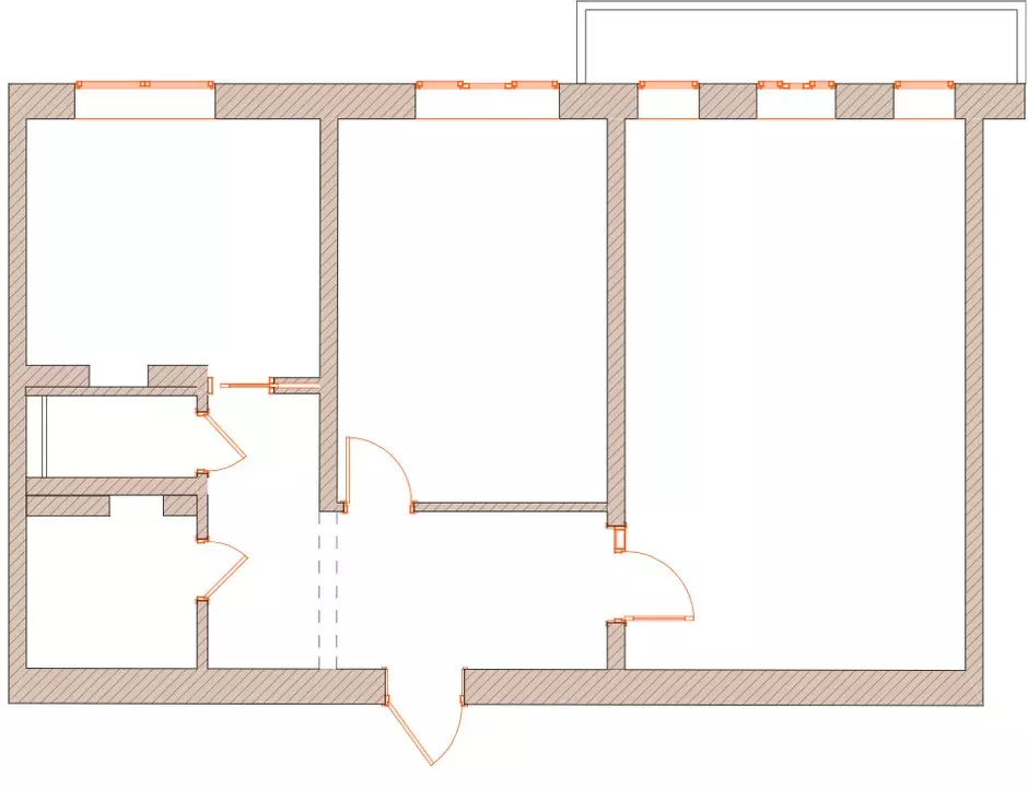 Larawan: Pagpaplano sa estilo, apartment, proyekto ng linggo, Moscow, Evgeny Kulibaba, Stalinka, 2 kuwarto, 60-90 metro, Irina Kireeva, Dots & Points - Larawan