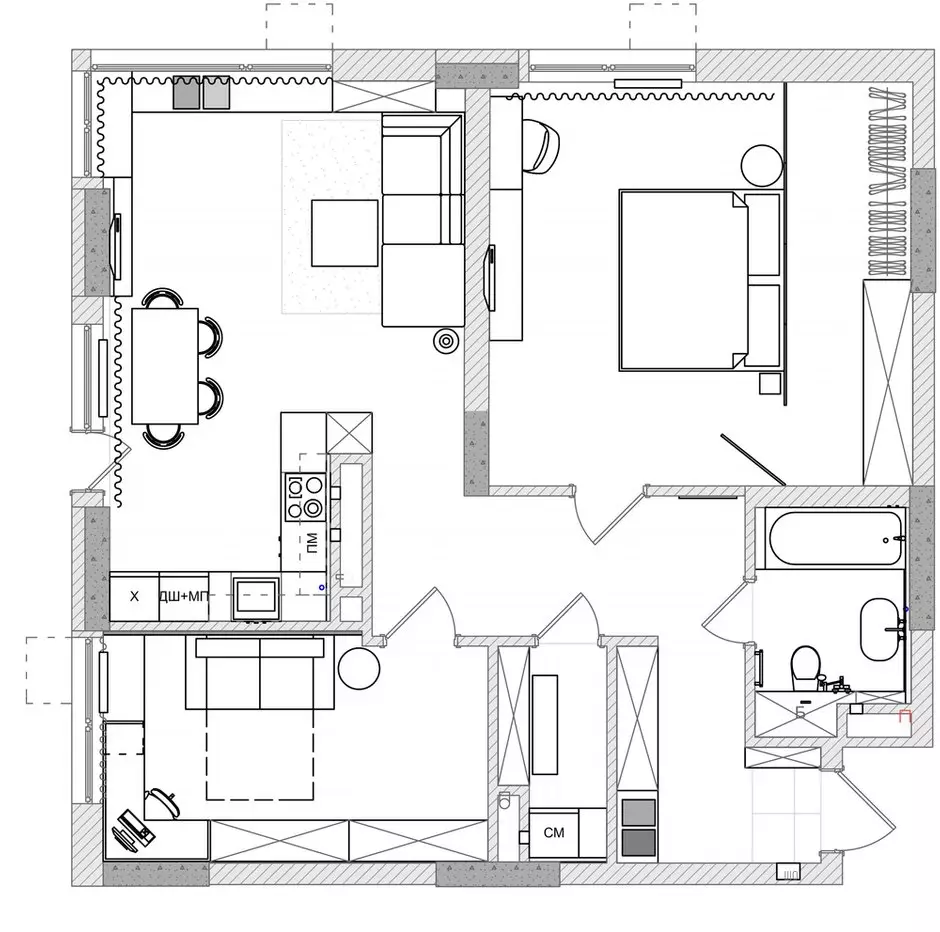 Treshka met modulair meubilair en transparante kleedkamer 273931_19