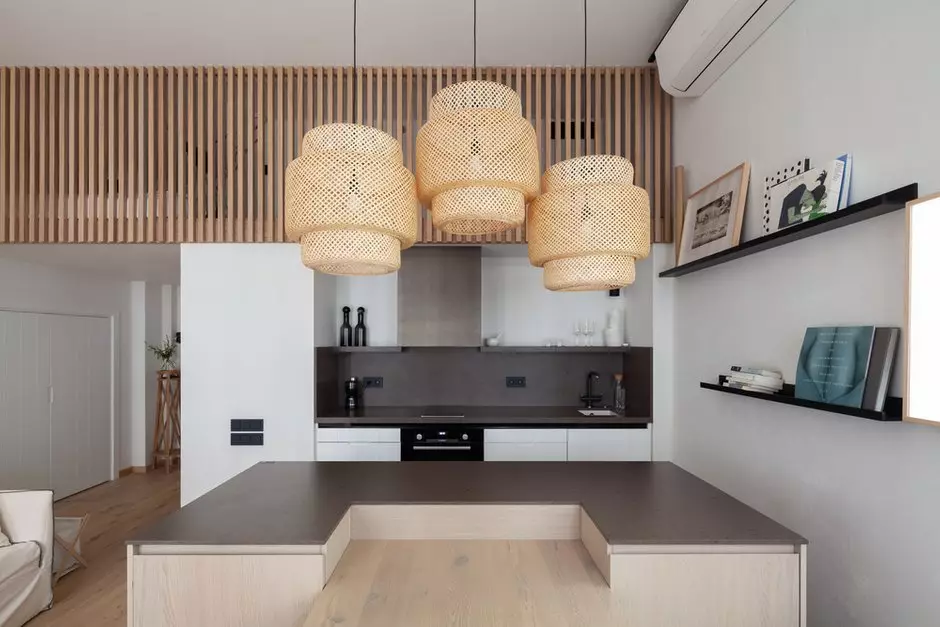 Foto: Dapur dan ruang makan di eco-style, modern, apartemen, studio, minimalis, proyek minggu, Moskow, 1 kamar, hingga 40 meter, 40-60 meter, Anastasia Rykov, S-Style - Foto