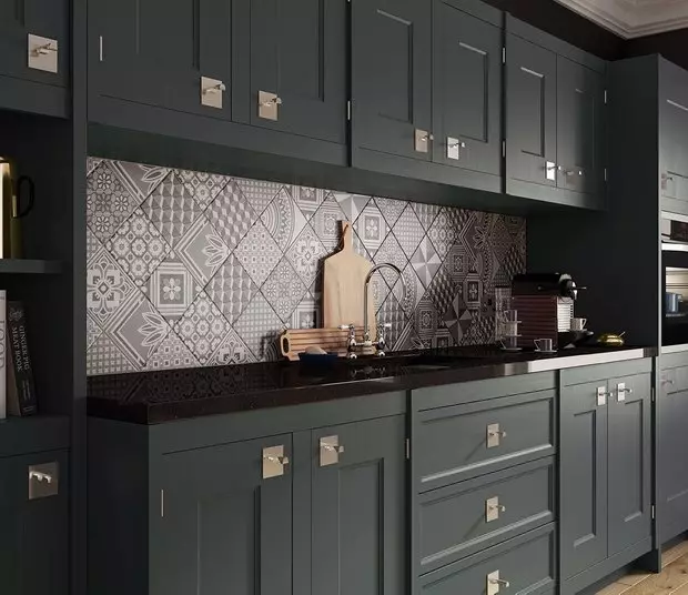 Foto: Cocina y comedor en moderno, baño, sala de estar, puntas, azulejos, tendencias, obi - Foto