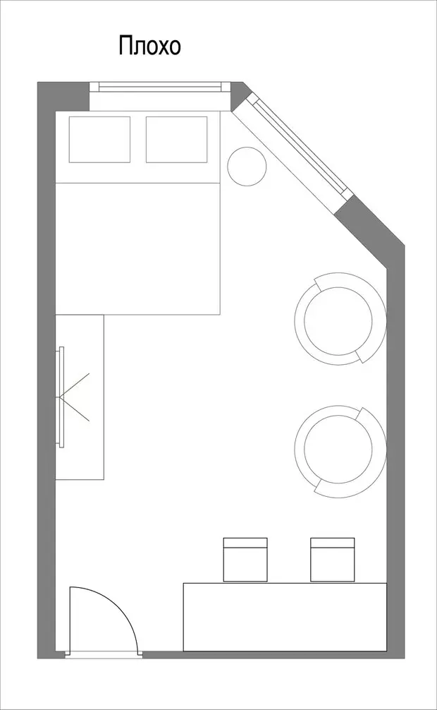 Photo: Planning in style, small apartment, tips, redevelopment, Nikita Morozov, Km Studio, Cope-M-sail, 1 Bedroom apartment in Cope-M-sail, errors in planning small-sized - Photo