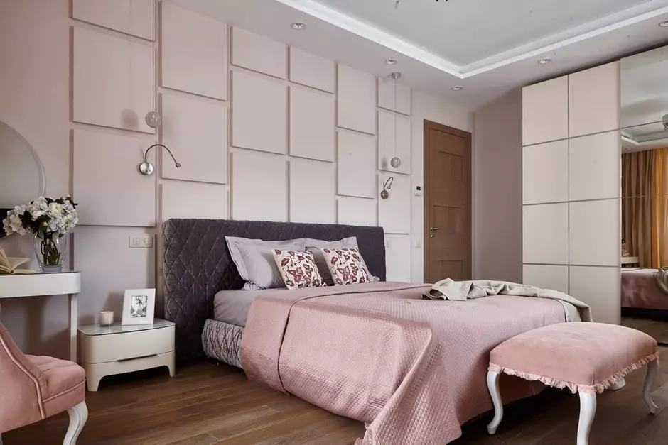 Foto: kamar tidur dalam gaya klasik, modern, rumah, proyek minggu, rumah dan pondok, Nikita Morozov, Km Studio, Moscow Region, Townhouse - Foto