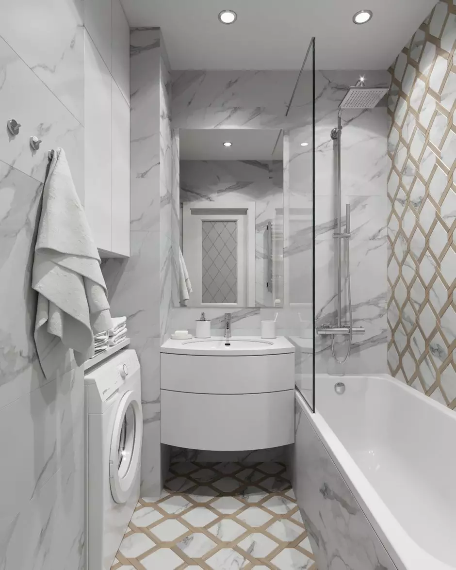 Foto: Baño en estilo clásico, escandinavo, ecléctico, apartamento, Bodeco, proyecto de la semana, Bielorrusia, Casa de paneles, 3 habitaciones, 60-90 metros, Gomel, Antei - Foto