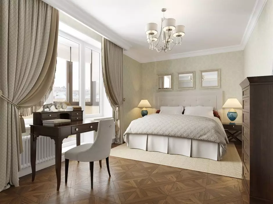 Photo: Classic style bedroom, eclectic, apartment, russia, im, white, project week, beige, turquoise, St. Petersburg, Selva, Bork, Arizzi, Interior Design Studio, Pavel Polynov, Fine Art Lamps, Redevelopment, Repair Treshka, Marko Ferutti, CC-Tapis, Vittorio Grifoni, Elegant Shades, Sigma Elle Due, Busnelli Fornarina, Devon & Devon, Hoesch, Grazia, Style American Classic - Photo