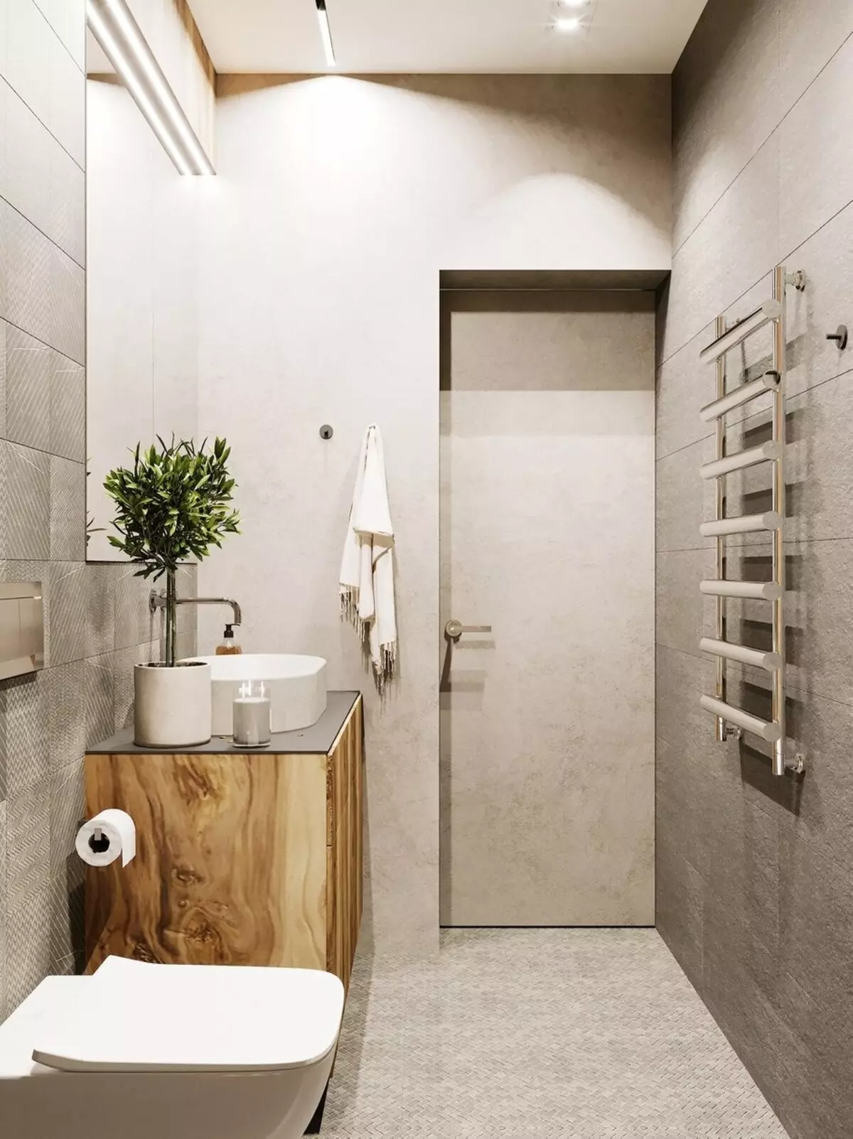 Foto: Bagno in stile Loft, Eco, Moderno, Appartamento, Progetto della settimana, San Pietroburgo, 3 camere, 60-90 metri, Brick monolitico, Monolocale 20:18 - Foto