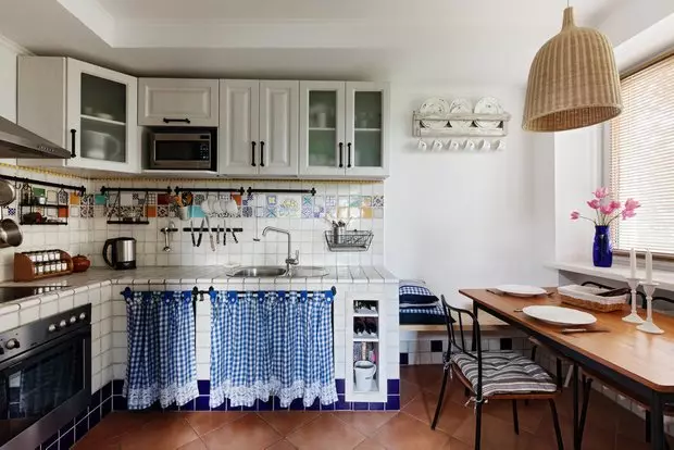 Foto: Bucătărie și sufragerie în Provence și stil de țară, Ghid, Evgenia Matveenko, Flatdesign, Sweet Home, Katya Pistova, Elena Karasaeva, Anna Forost, Marina Vagina - Fotografie