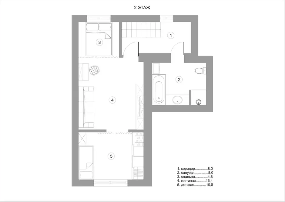 Wêne: Plansazkirina bi şêweyê, provence û welat, xanî, pevçûn, xanî, belarus, xan û cotk, 2 odeyên, 60-90 metre, xanima şîrîn, ilya Erashevich - wêne