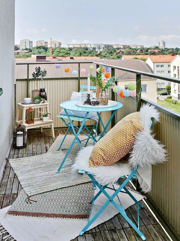 Fotoğraf: İskandinav tarzı balkon, iç dekor, ipuçları, fiskars - fotoğraf