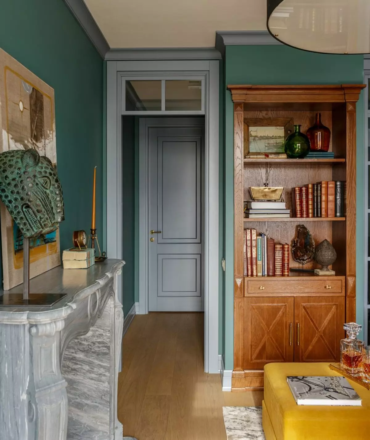 Photo: Cabinet in Scandinavian style, modern, eclectic, apartment, project of the week, Moscow, Nadia Zotov, 4 and more, more than 90 meters, Studio Enjoy Home, # Exclusive Projects, Mikhail Loskutov - Photo