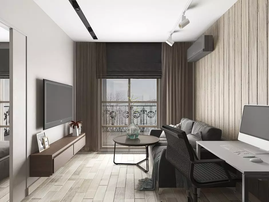 Project of the Week: one-bedroom apartment para sa 34 na parisukat