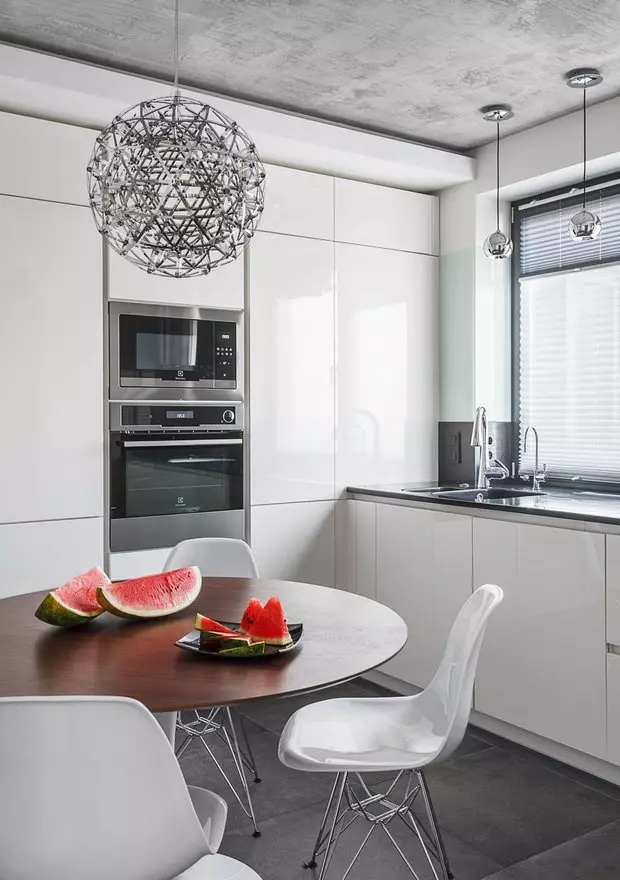 Foto: Kamar Pawon lan Makan ing Gaya Modern, Pandhuan, Marina Sargyan, Mila Titova, Biro Titova, P44T, ensiklopedia_ interior - foto