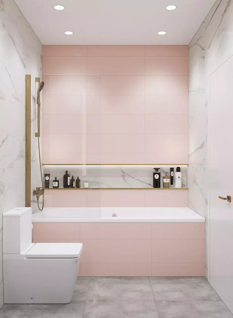 Foto: Bagno in stile scandinavo, moderno, appartamento, studio, progetto della settimana, casa monolitica, 40-60 metri, caldaie, forma domestica - Foto