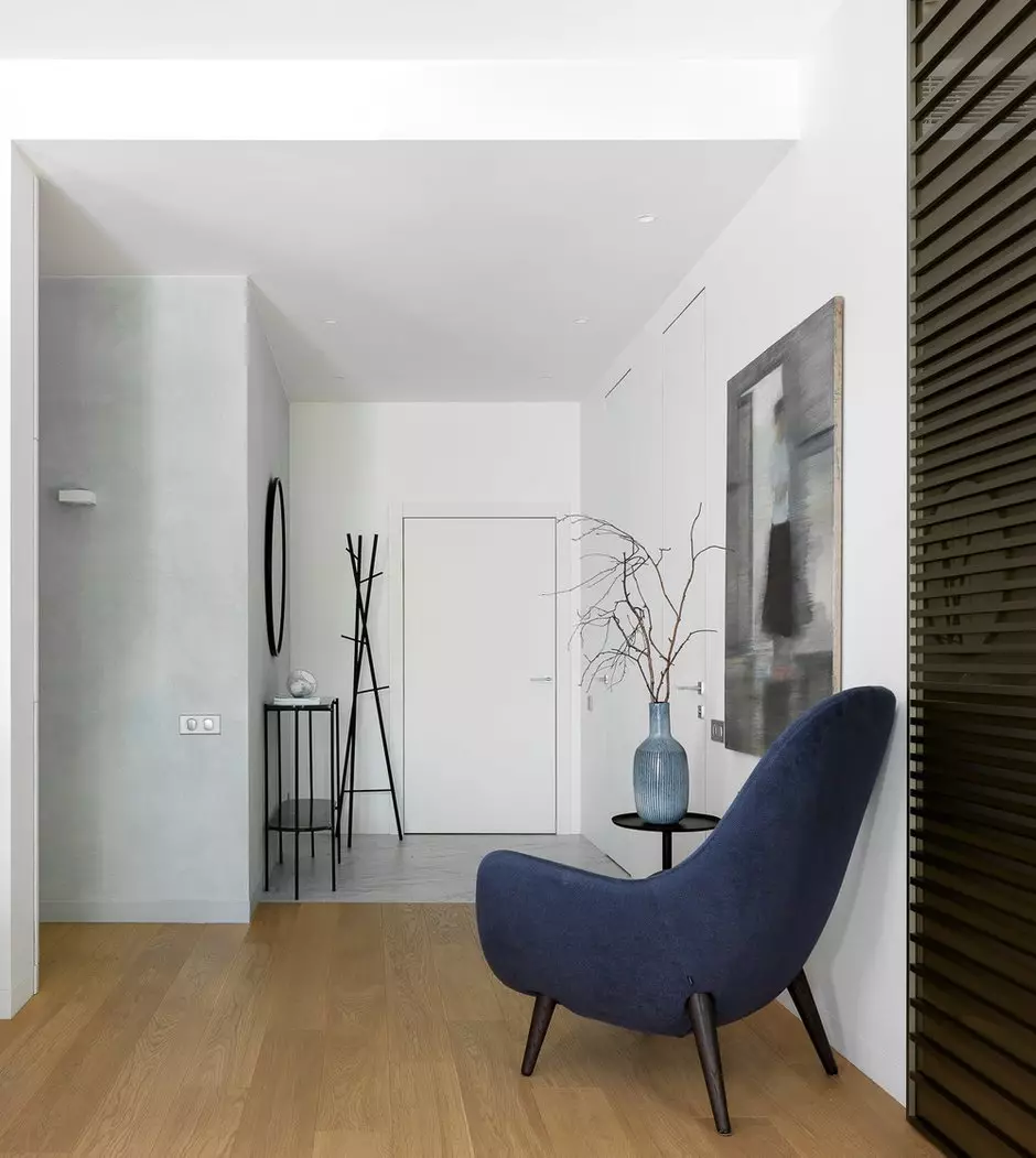 Foto: Minimalisme de saló en estil, eclèctic, apartament, projecte de la setmana, Krasnogorsk, Monolithic House, 4 i més, més de 90 metres, disseny filosofia, # Projectes exclusius, Ksenia Korovina, Catherine Zaturniev - Foto