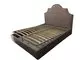 Bed phoebe donkerbruin 160x200 met stoorkas