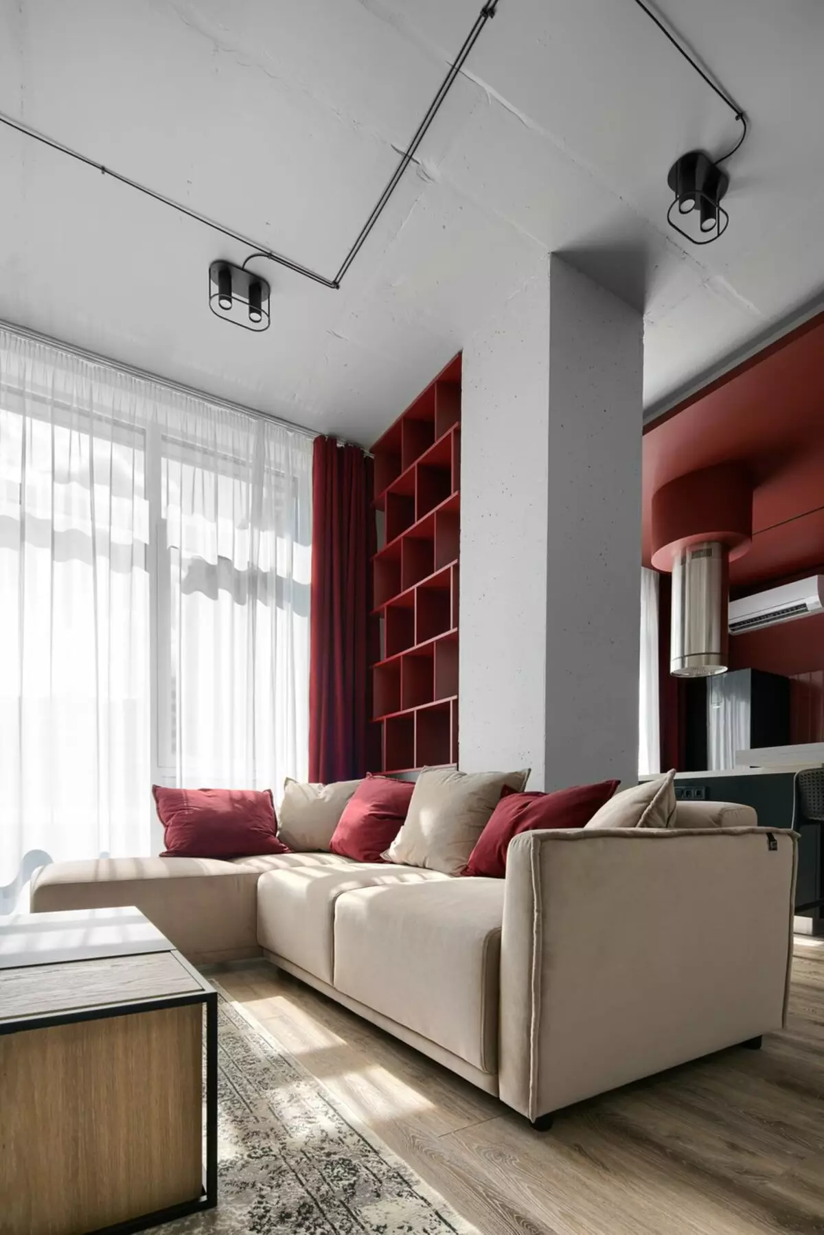 Foto: Sala de estar ao estilo do minimalismo, moderno, apartamento, estudo, proxecto da semana, Kiev, 40-60 metros, Brothers Lauri - Foto