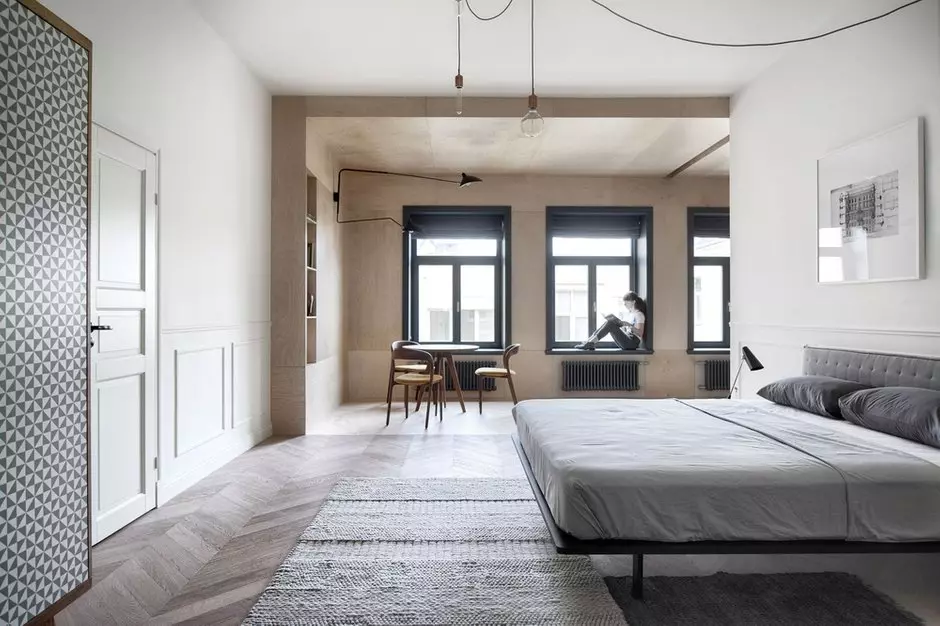 Foto: kamar tidur dalam gaya minimalis, eklektik, apartemen, proyek minggu ini, St. Petersburg, rumah bata, 4 dan lebih, lebih dari 90 meter, int2architecture - Foto