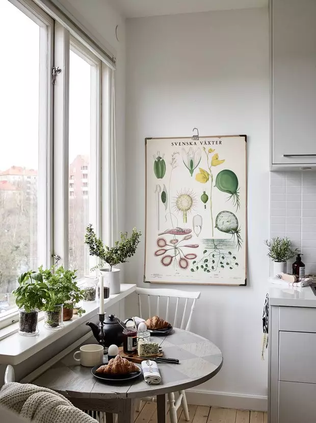 Photo: Kitchen and dining room in Scandinavian style, tips, finish - Photo