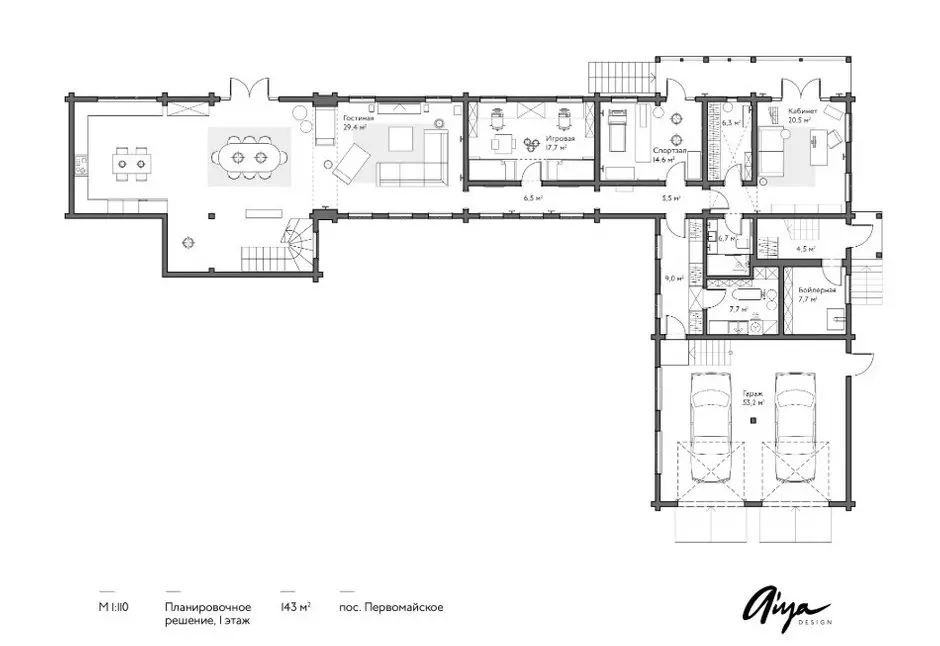 Plan met meubelarrangement