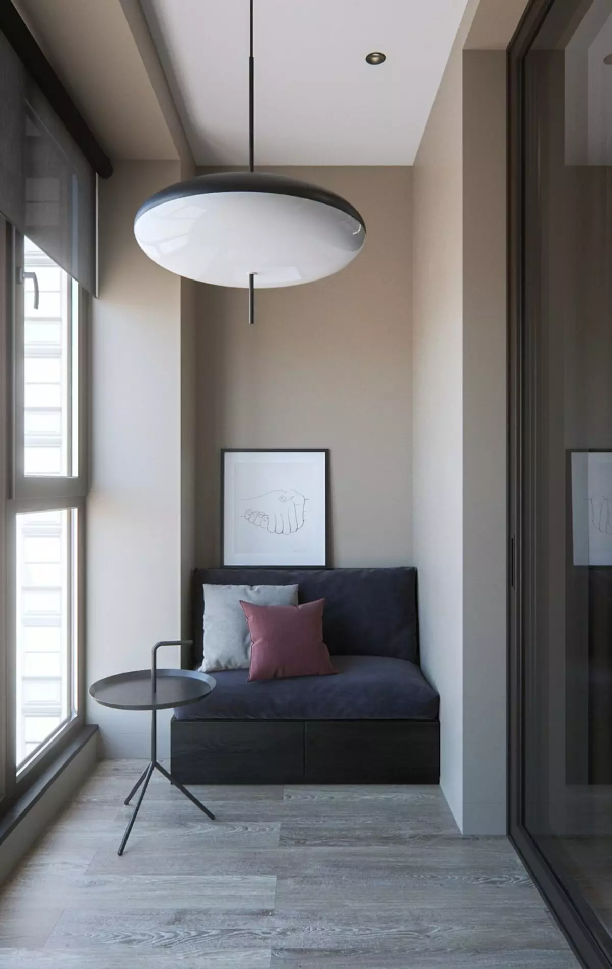 Photo: balcon dans le moderne, appartement, minimalisme, projet de la semaine, Moscou, estime, maison monolithique, 4 ans et plus, plus de 90 mètres, aiya Design - Photo