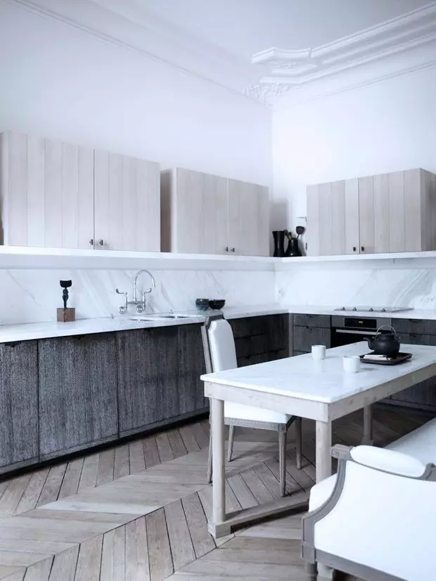 Foto: cociña e comedor en estilo escandinavo, moderno, apartamento, casas e apartamentos, escola de deseño internacional - Foto