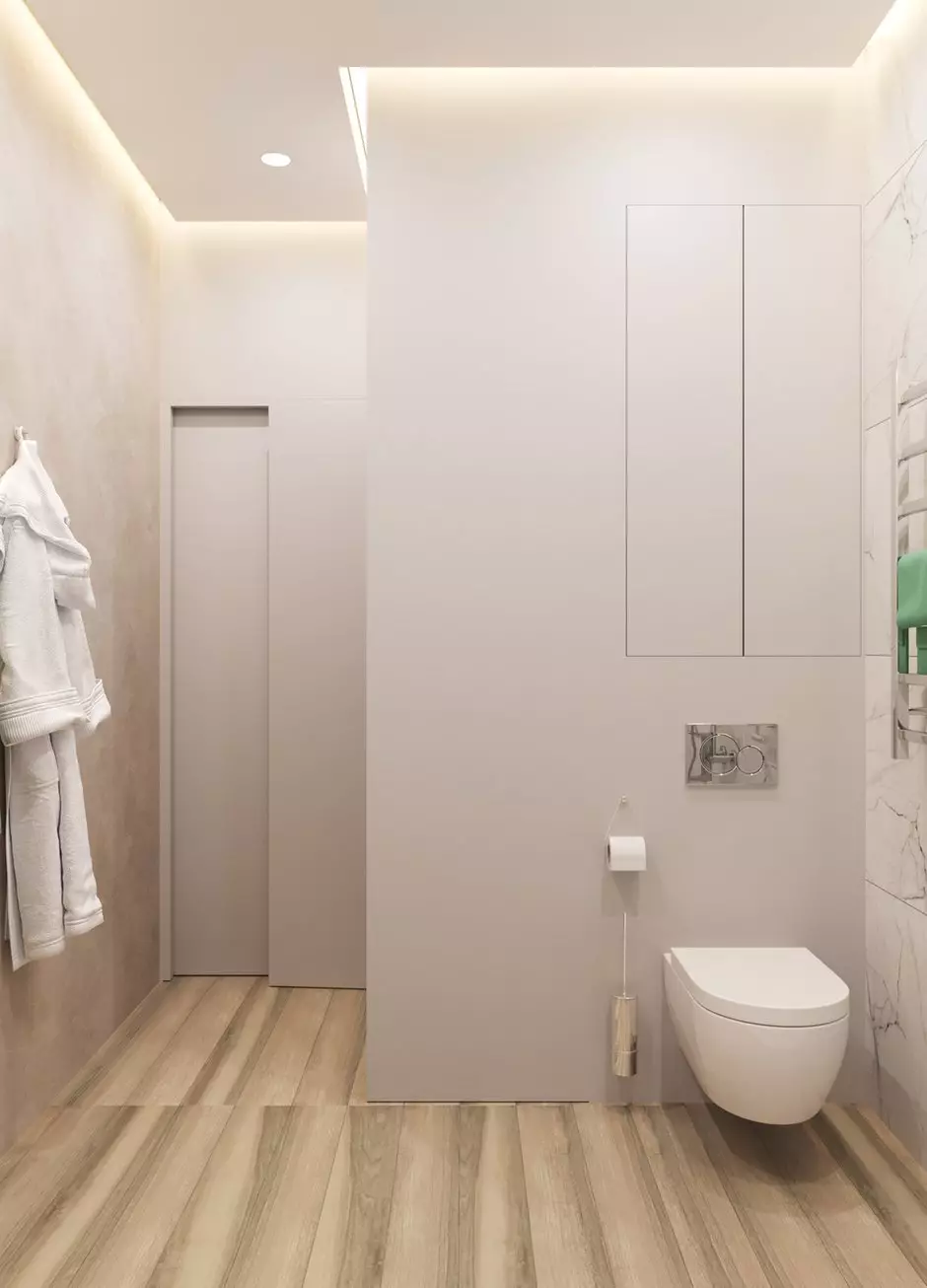 Larawan: Banyo sa estilo Modern, apartment, proyekto ng linggo, Moscow, 2 kuwarto, 40-60 metro, deus ng bahay - larawan