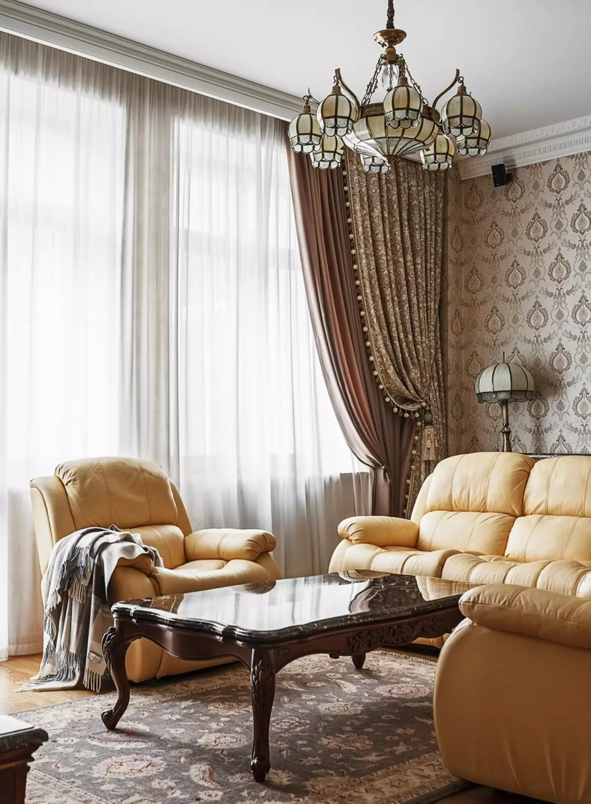 Photo: Classic style living room, apartment, project of the week, Moscow, Sergey Krasyuk, ID Project, old fund, house on the embankment, 3 rooms, more than 90 meters - Photo