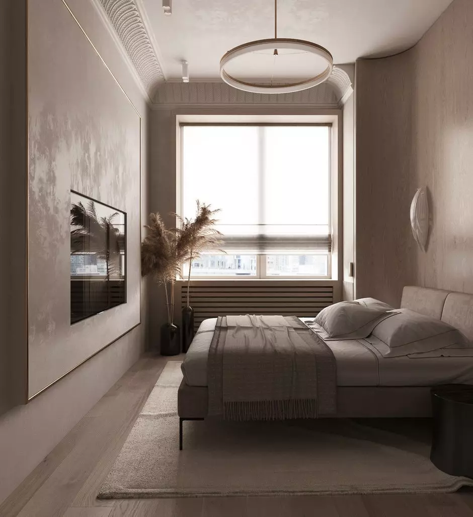 Photo: Bedroom in the style of modern, apartment, project of the week, beige, 60-90 meters, Taupehome, Prize - Photo