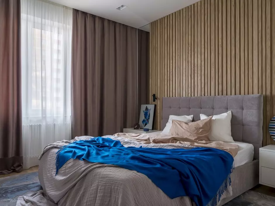 Foto: camera da letto nello stile di moderno, scandinavo, appartamento, progetto della settimana, Mosca, Alexey Ivanov, Pavel Gerasimov, geometrio, casa monolitica, 4 e altro ancora, più di 90 metri - Foto