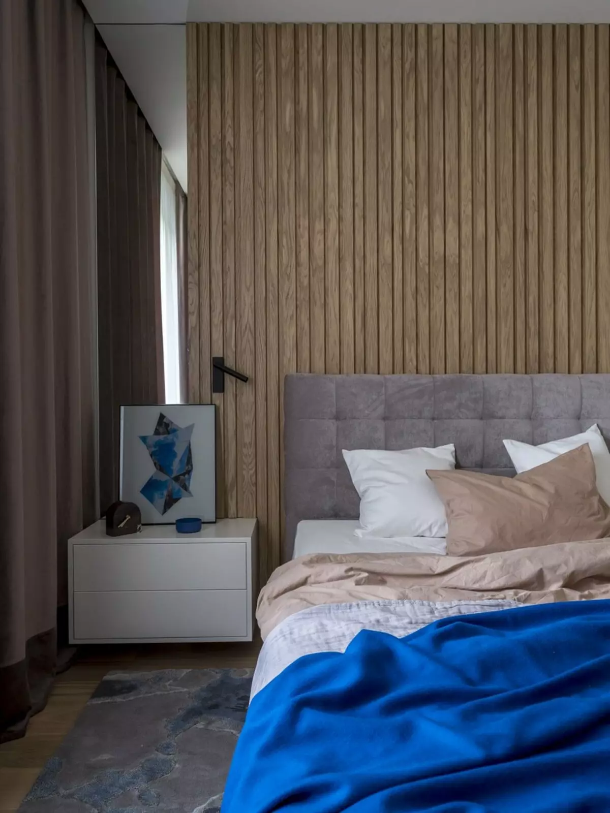 Foto: camera da letto nello stile di moderno, scandinavo, appartamento, progetto della settimana, Mosca, Alexey Ivanov, Pavel Gerasimov, geometrio, casa monolitica, 4 e altro ancora, più di 90 metri - Foto