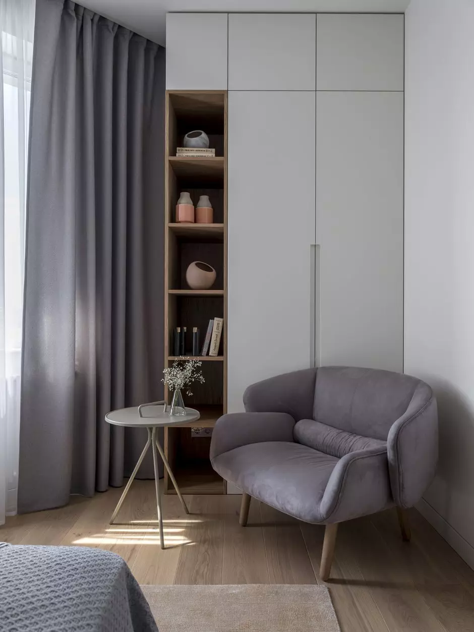 Photo: Chambre dans le style de moderne, scandinave, appartement, projet de la semaine, Moscou, Alexey Ivanov, Pavel Gerasimov, Geométrium, Maison monolithique, 4 ans et plus, à plus de 90 mètres - Photo