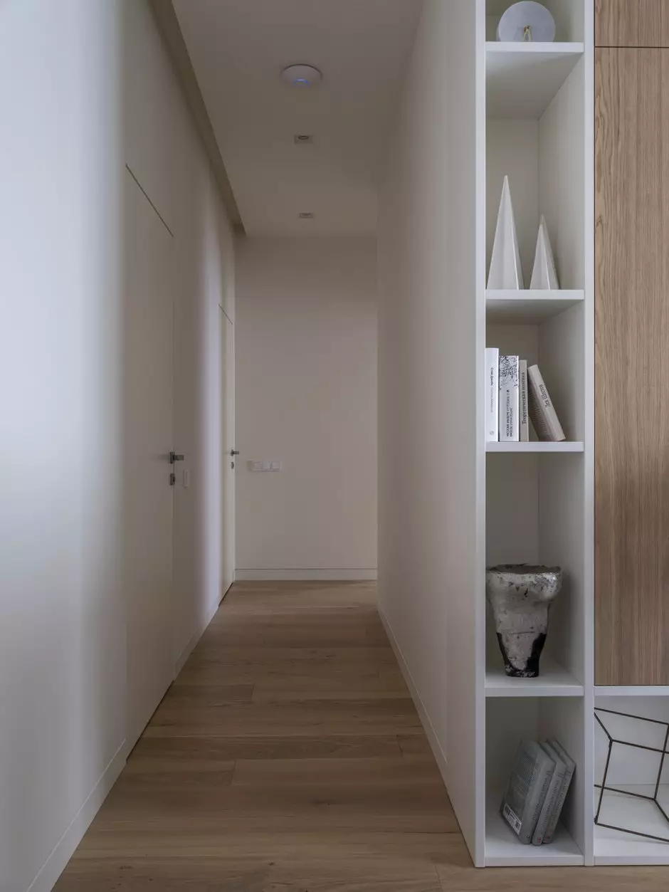 Foto: Hallway no estilo de moderno, escandinavo, apartamento, proxecto da semana, Moscova, Alexey Ivanov, Pavel Gerasimov, xeometrium, casa monolítica, 4 e máis, máis de 90 metros - Foto