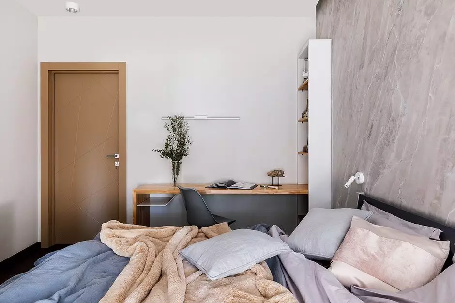 Foto: Modern, Apartment Schlafzimmer, Wohnung, Moskau, 4 und mehr Projekt, mehr als 90 Meter, Bureau Iva - Foto