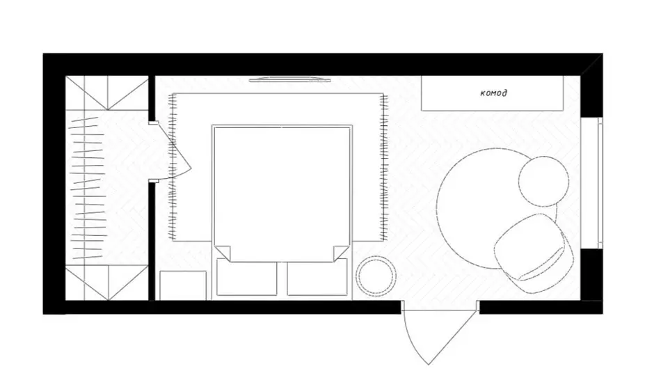 Planungslösung mit Möbelanordnung