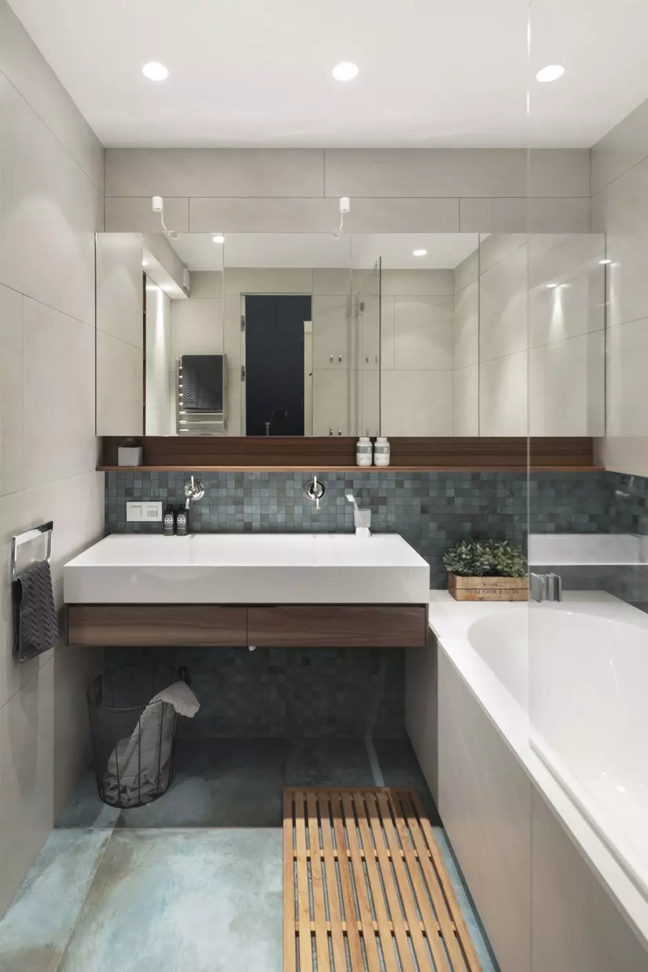 Photo: Bathroom in style Modern, apartment, project of the week, Moscow, monolithic house, 4 and more, more than 90 meters, ZeWorkroomStudio - Photo