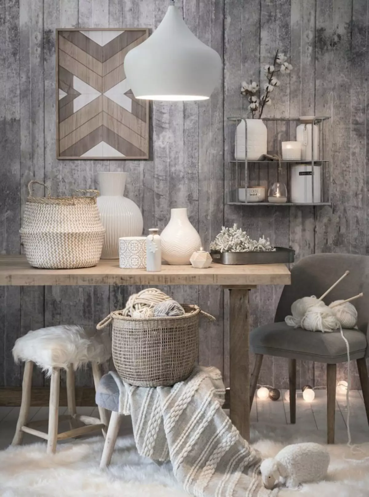 Photo: séjour en style scandinave, astuces, hoff, hyugge, hygge, intérieur de style hyugge - Photo