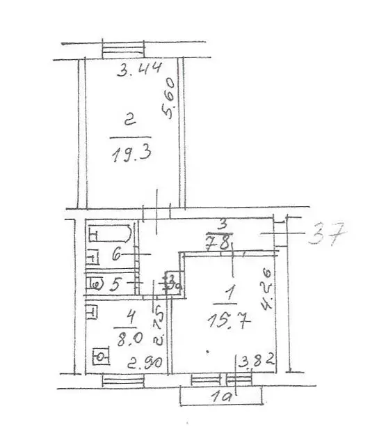 Photo: Planning sa estilo, apartment, proyekto sa semana, Moscow, Brick House, Katya Alagich, Ilya Gulianz, El Natawo Studio, Balay sa Series II-14 - Photo