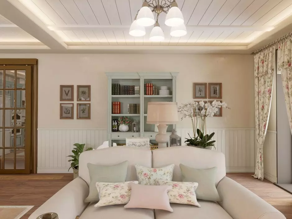 Foto: sala de estar em Provence e estilo country, moderno, casa, projeto da semana, casa e casa de campo, distrito de istra, estúdio Volkov, 4 e mais, mais de 90 metros - foto