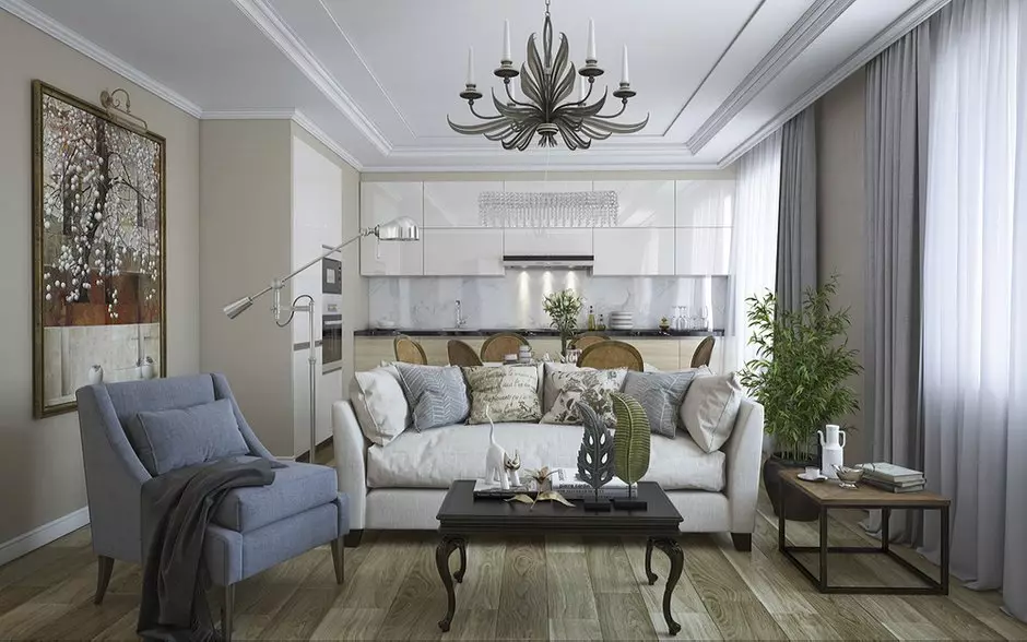 Photo: Living room in classic style, apartment, Russia, Eichholtz, project of the week, St. Petersburg, Novamobili, Ralph Lauren, Natasha Janson, I am Home, Baker Furniture - Photo