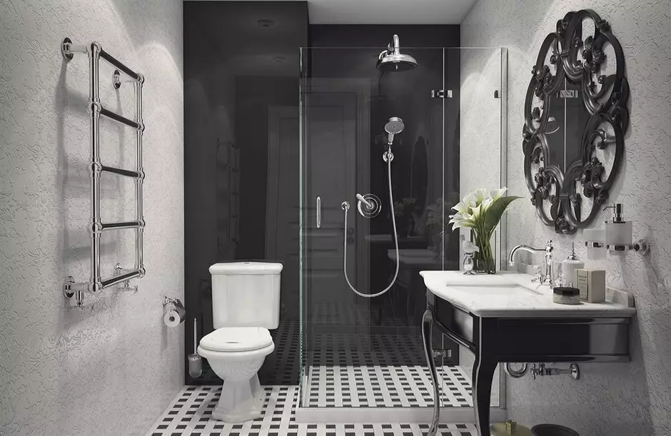 Photo: Bathroom in classic style, apartment, Russia, Eichholtz, project of the week, St. Petersburg, Novamobili, Ralph Lauren, Natasha Janzon, I am Home, Baker Furniture - Photo