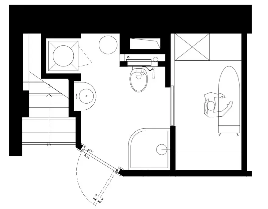 Larawan: Pagpaplano sa estilo, banyo, puti, proyekto linggo, turkesa, Victoria Malysheva, Leningrad rehiyon, shower sa banyo, na shower cabin upang i-install sa banyo, Roschino - larawan