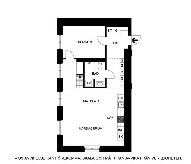 Larawan: Pagpaplano sa Estilo, Scandinavian, Modern, Eclectic, Interior Decor, Apartment, White, Black, 2 Rooms, 60-90 metro - Larawan