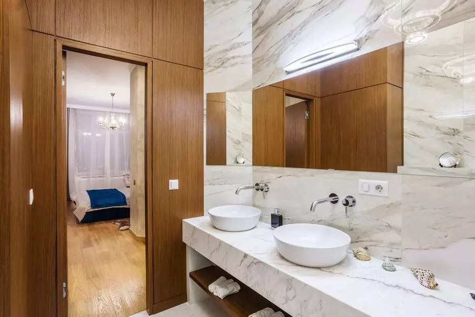 Photo: Salle de bain dans le style classique, Moderne, Cuisine et salle à manger, Salon, Chambre à coucher, Bureau, Blanc, Semaine du projet, Noir, Beige, Bleu, 4 ou plus, Plus de 90 mètres, Premium - Photo