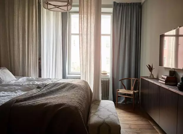 Photo: Scandinave Chambre à coucher, moderne, Décoration d'intérieur, Appartement, Suède, Vert, Beige, Brown, 4 ans et plus, Plus de 90 mètres - Photo