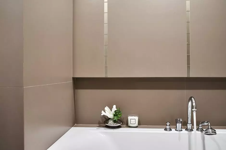 Foto: Bagno in stile Moderno, Eclettico, Appartamento, Settimana del progetto, Red, Beige, Blu, Brown, San Pietroburgo, Natalia Lyudaya, Casa di mattoni, 3 camere, Più di 90 metri - Foto