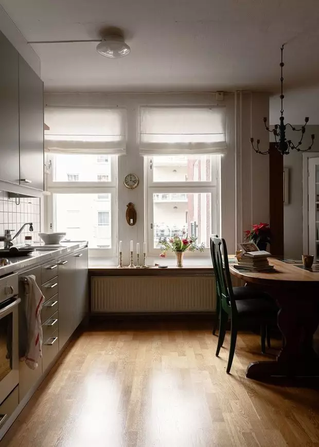 Photo: Kitchen da dakin cin abinci a cikin Scandinavian style, zamani, ECORSTMIC, 2 dakuna - hoto, 40-60 mita - hoto